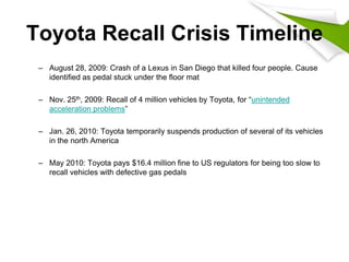 Toyota recall | PPTX