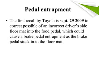 Toyota recall | PPTX