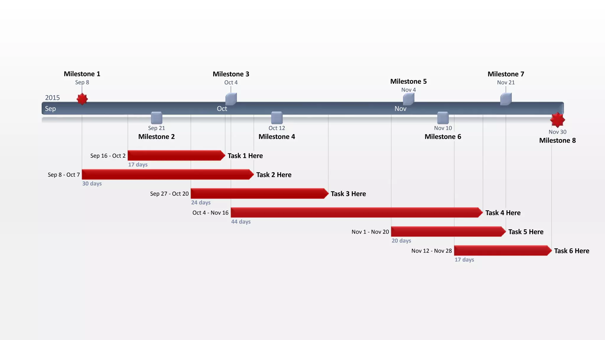 Editable Powerpoint Office schedule template - wide screen | PPTX
