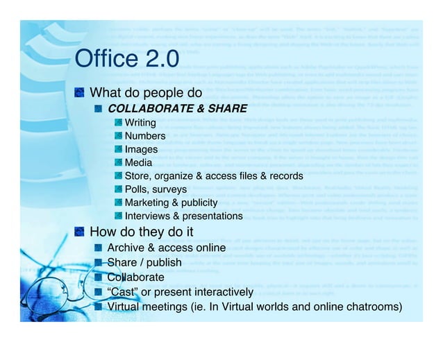 Office 2.0 / Enterprise 2.0 | PPT