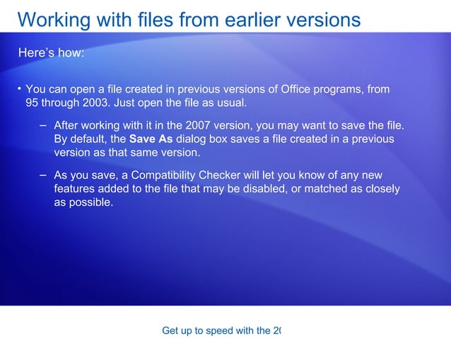 Office2007 User Training | PPT