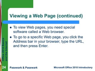 Office2010 basicsandtheinternet (1) | PPTX