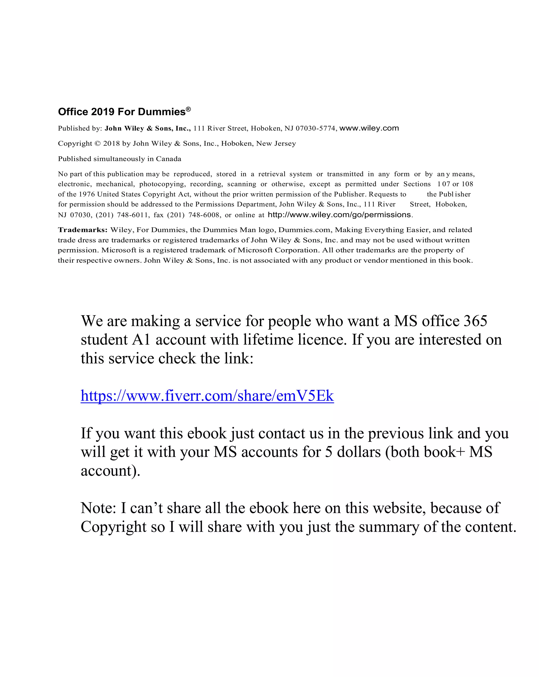 Office 2019 for dummies | PDF