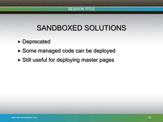 Office 365 - Introduction to SharePoint Online Development - SharePoint Connections 2013 | PPT