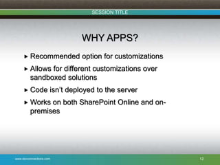 Office 365 - Introduction to SharePoint Online Development - SharePoint ...