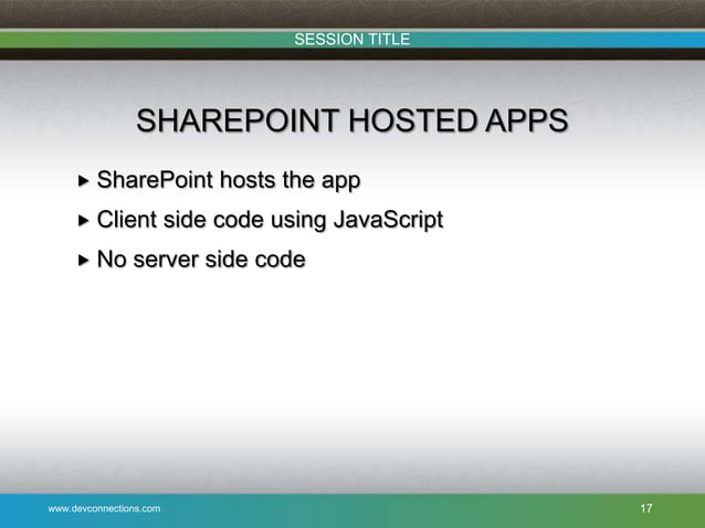 Office 365 - Introduction to SharePoint Online Development - SharePoint ...