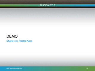 Office 365 - Introduction to SharePoint Online Development - SharePoint Connections 2013 | PPT