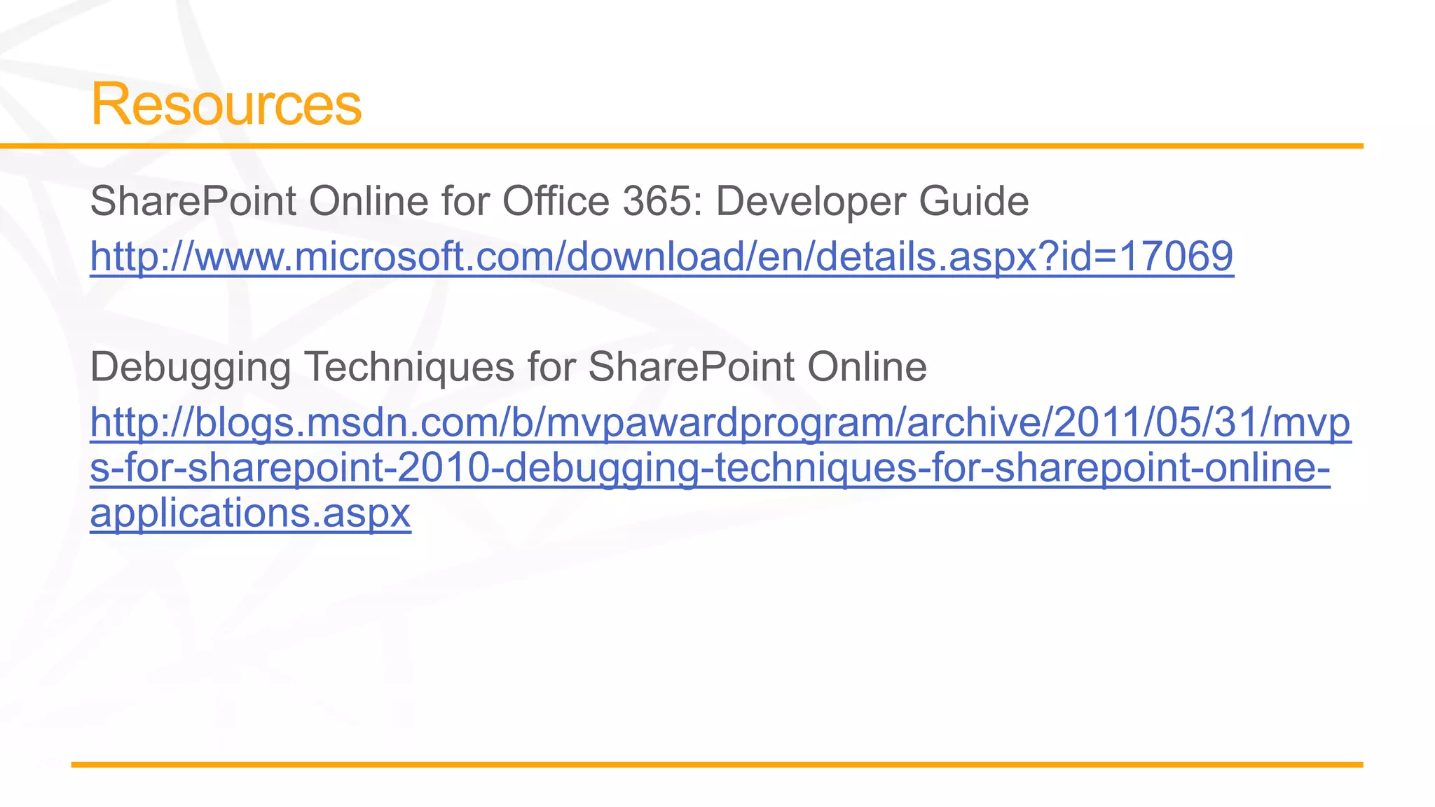 Office 365 - Introduction to SharePoint Online Development - SharePoint ...