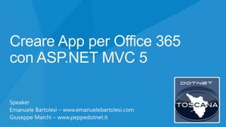 Creare App per Office 365 con ASP.NET MVC 5 | PPT