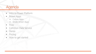 Introduction to Microsoft Power Platform (PowerApps, Flow) | PPTX