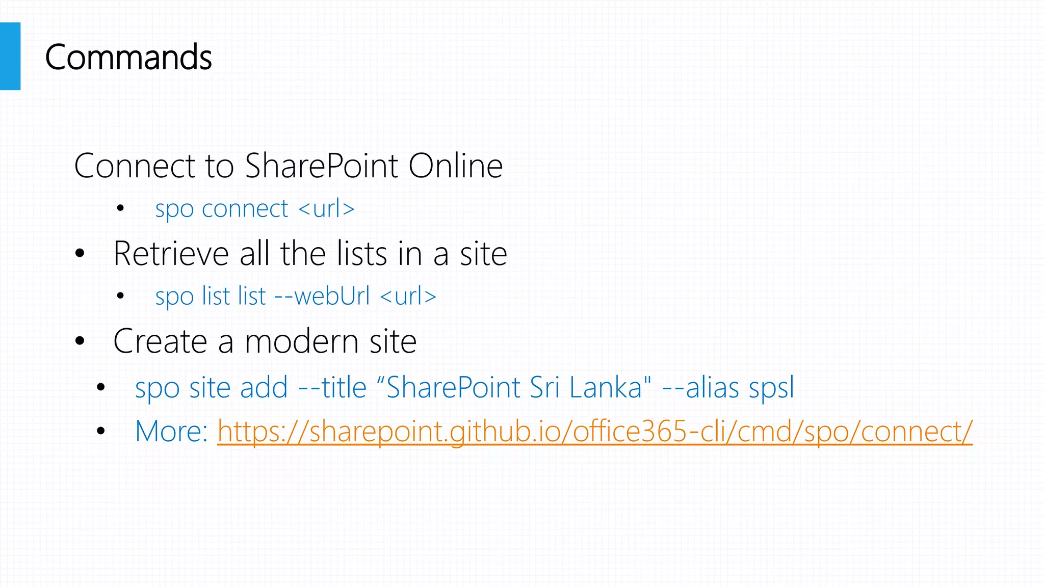 Office 365 CLI: Managing Office 365 tenant and SharePoint Online | PPT