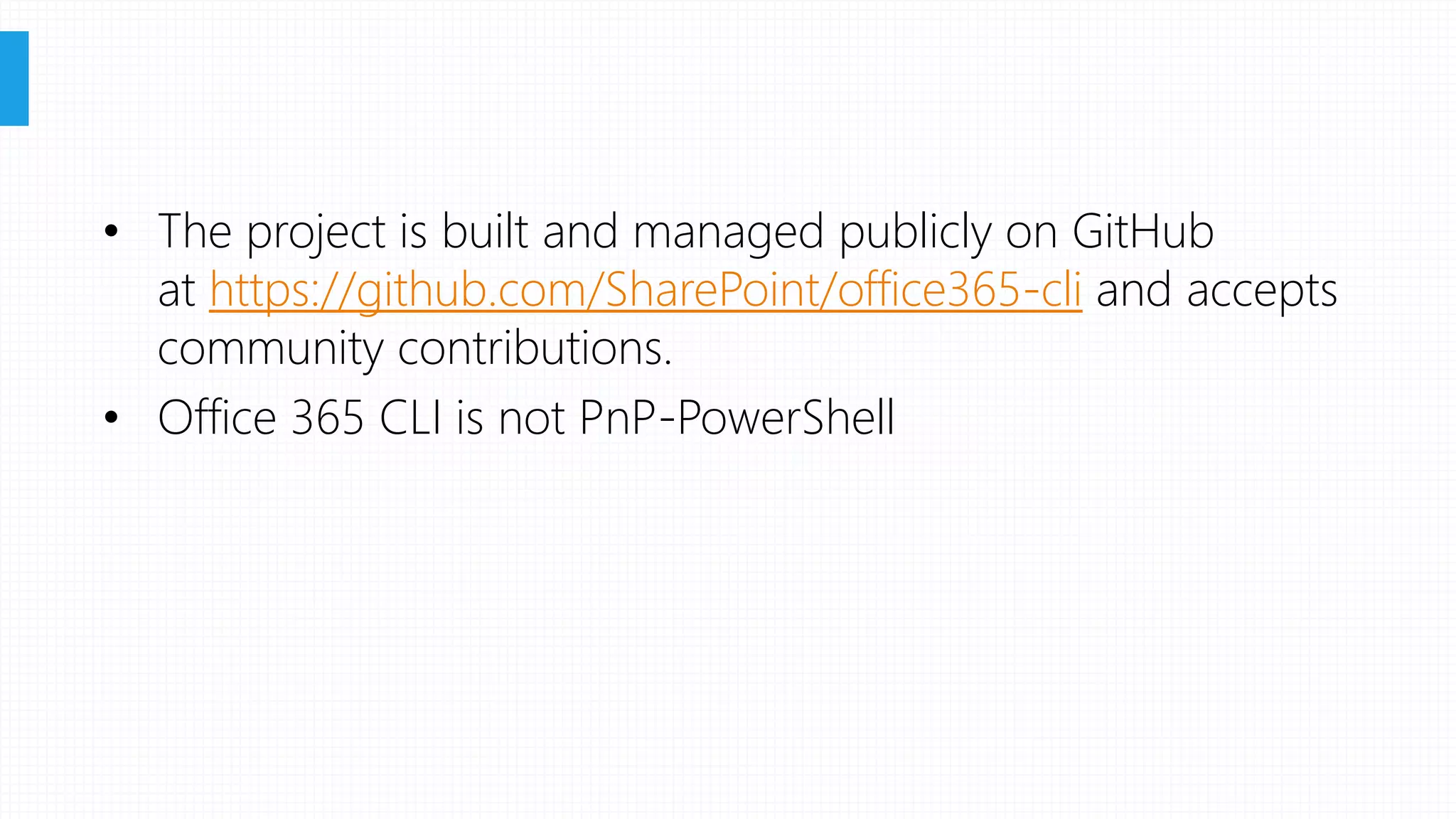 Office 365 CLI: Managing Office 365 tenant and SharePoint Online | PPT