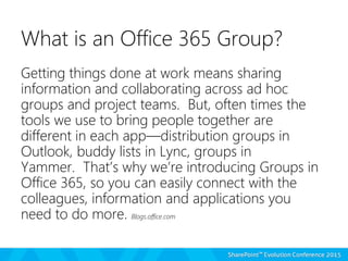 Office 365 Groups: Deep Dive | PPTX