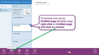 Office 365 one note online training help | PPTX