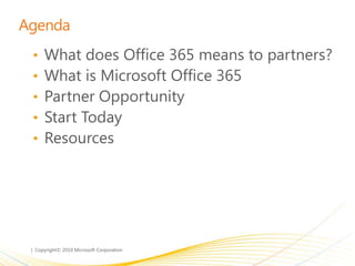 Partner Overview of Office 365 (BPOS v2.0) | PPT