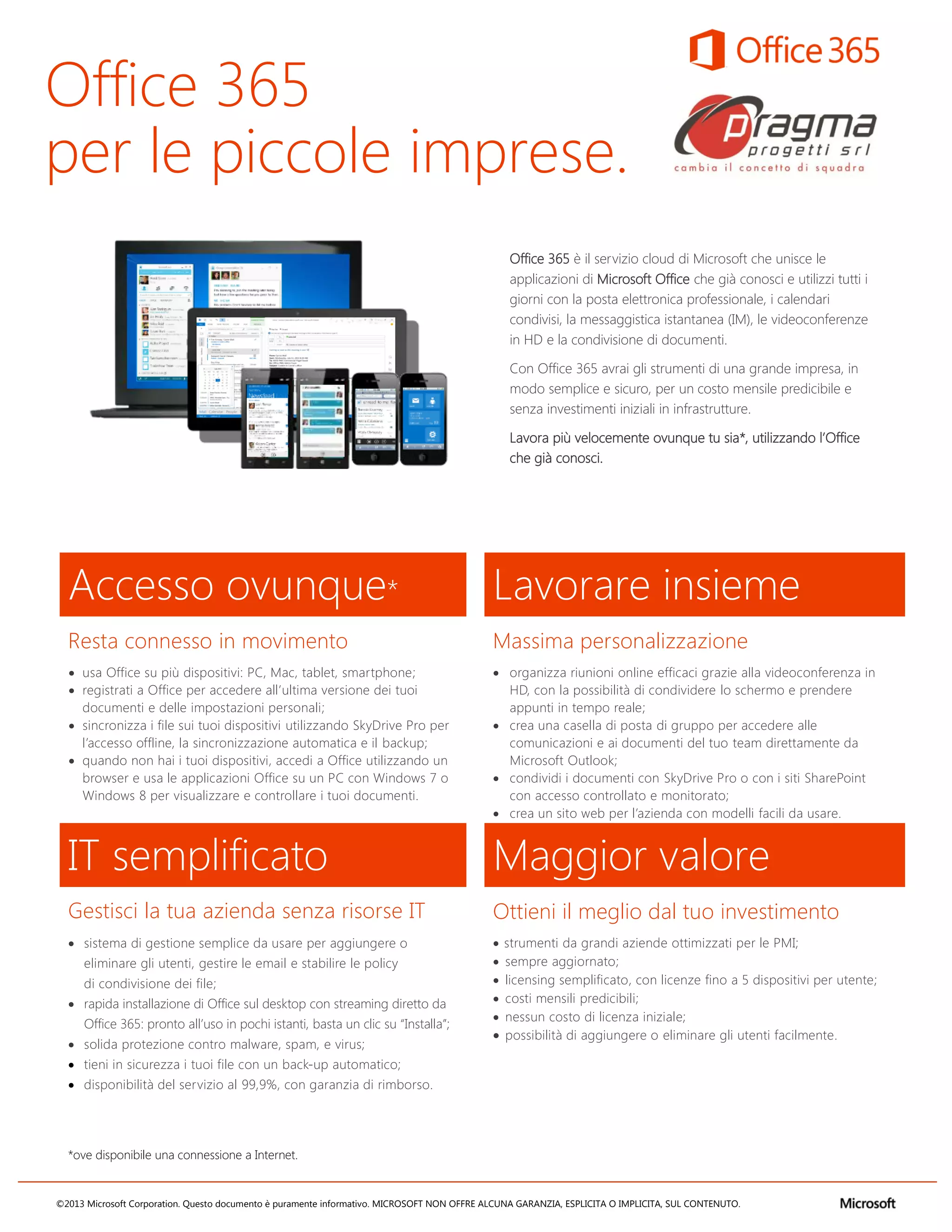 Office 365 per le piccole imprese | PDF