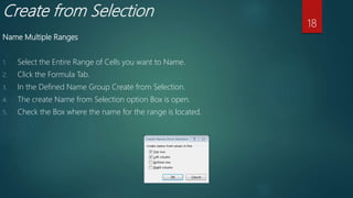 Defined Names Group (Formula Tab Excel) | PPT