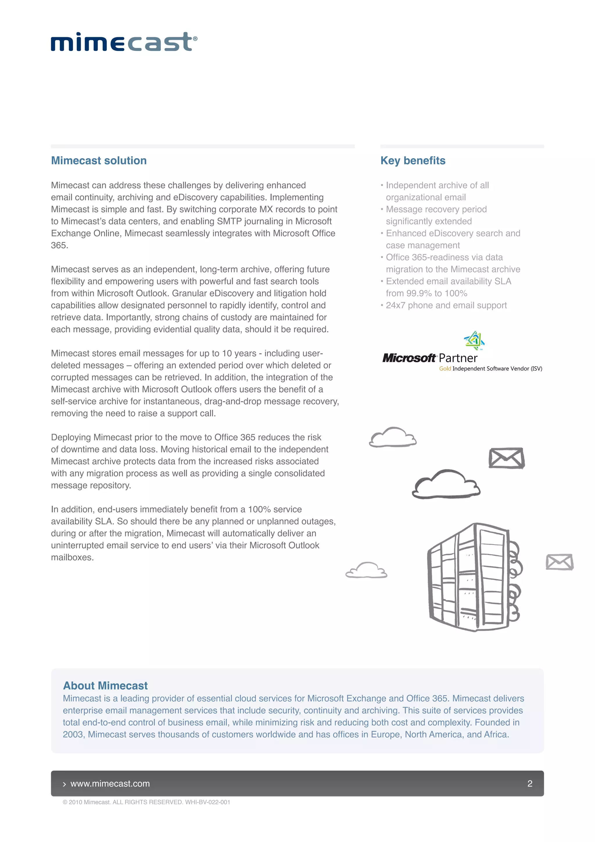 Mimecast for Office 365 Solution Brief | PDF