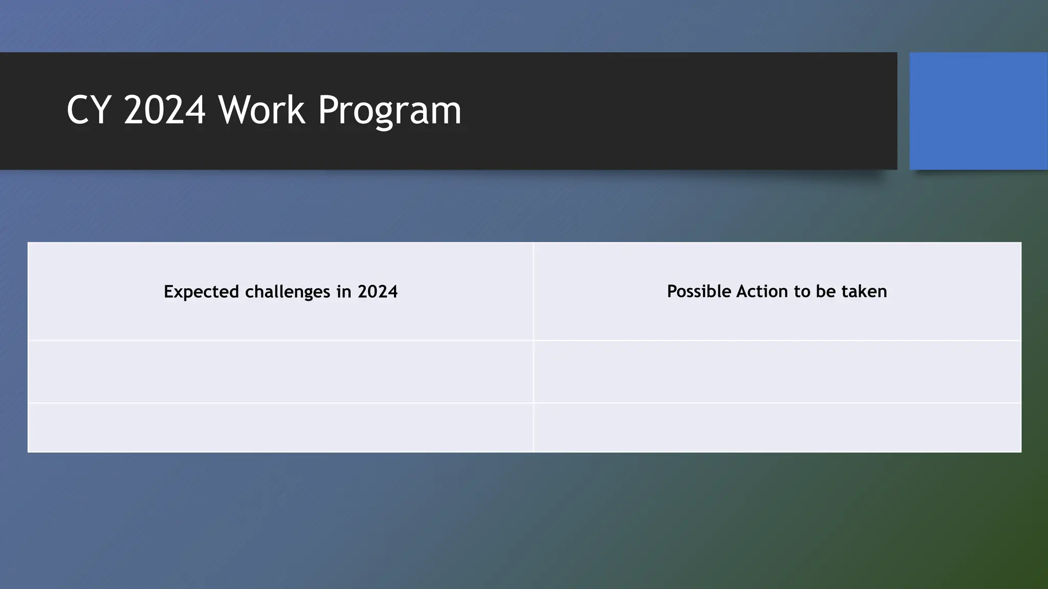 Office Accomplishments for 2023 and Work Program for 2024 Template | PPT