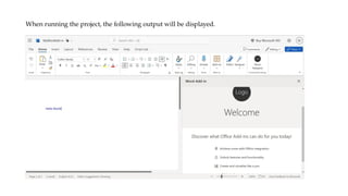 Office Add-in development using JavaScript | PPT