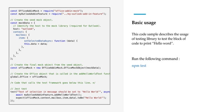 Office Add-in development using JavaScript | PPT