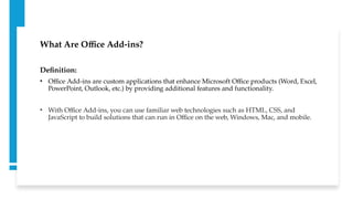 Office Add-in development using JavaScript | PPT