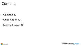 Office Add-in & Microsoft Graph - Development 101 | PPT