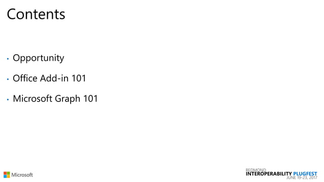 Office Add-in & Microsoft Graph - Development 101 | PPT