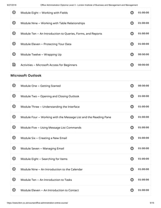 Office Administration Diploma Level 3 - LIBM | PDF