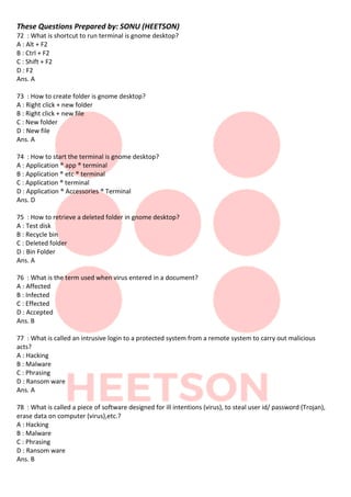 Office Assistant Computer Operator Exam Questions | PDF