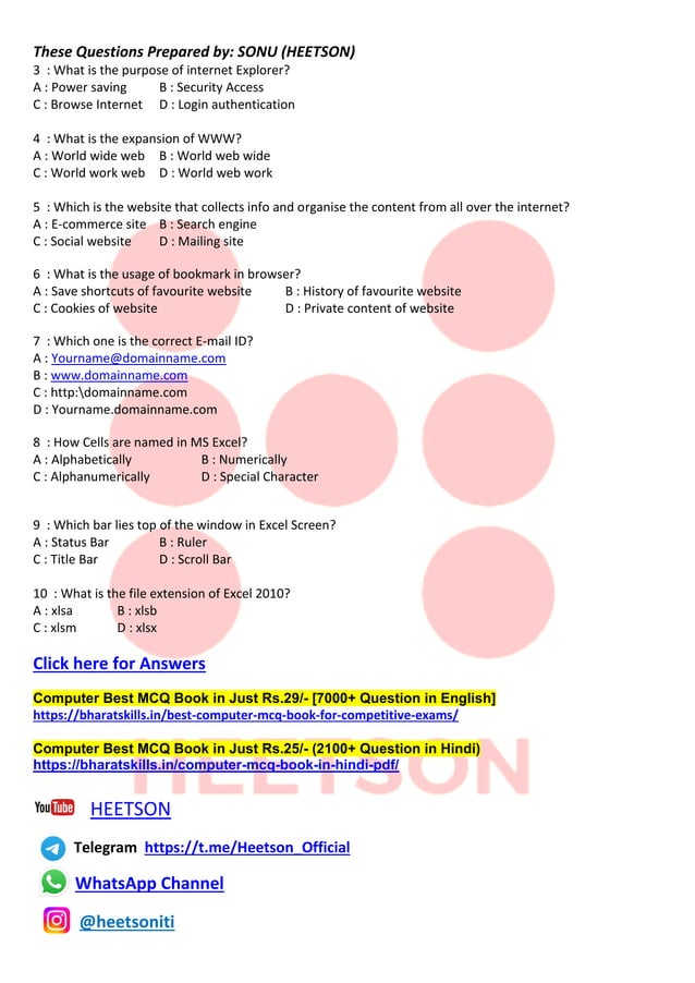 Office Assistant Computer Operator Exam Questions | PDF