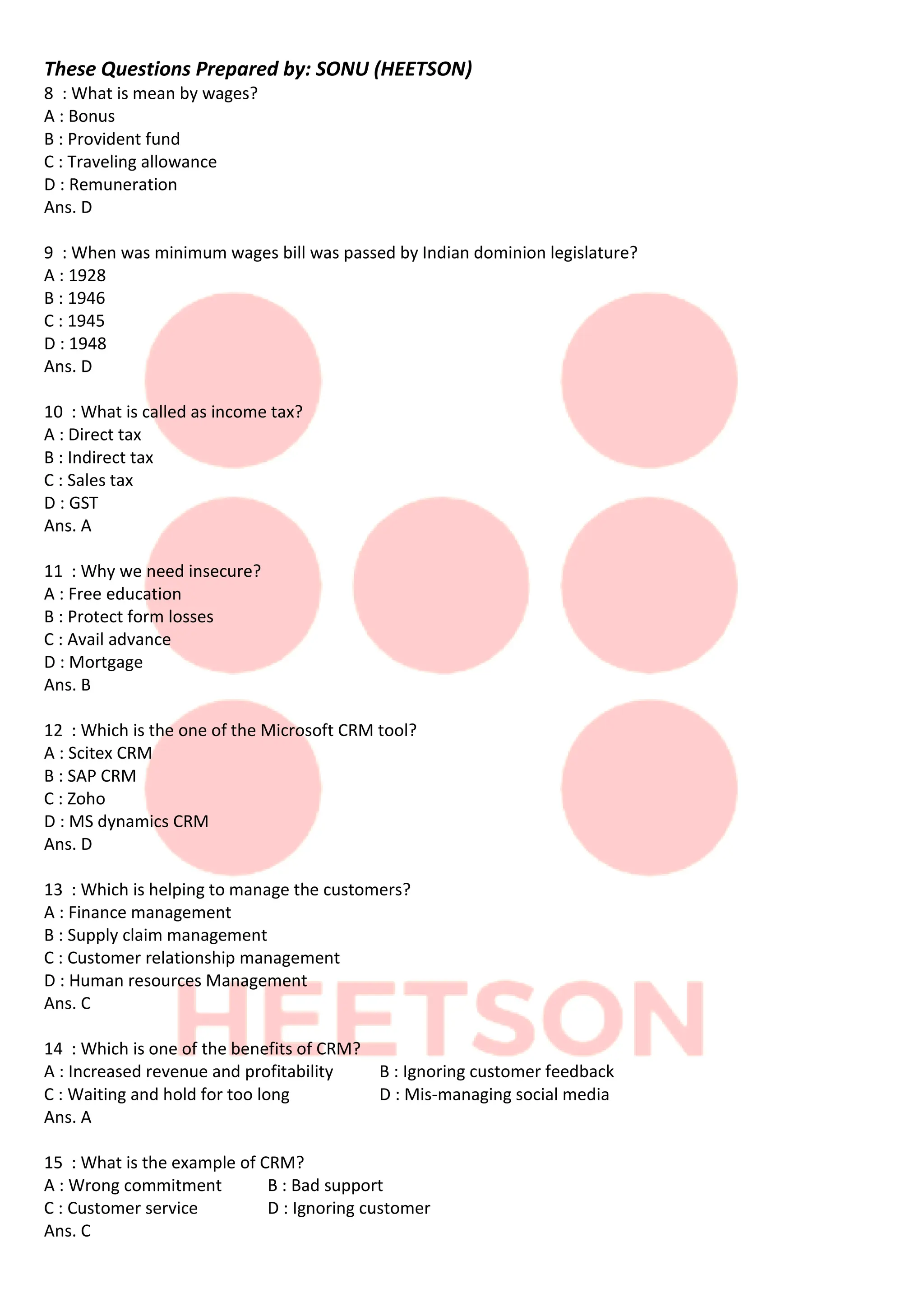ITI Front Office Assistant cum Computer Operator MCQ | PDF