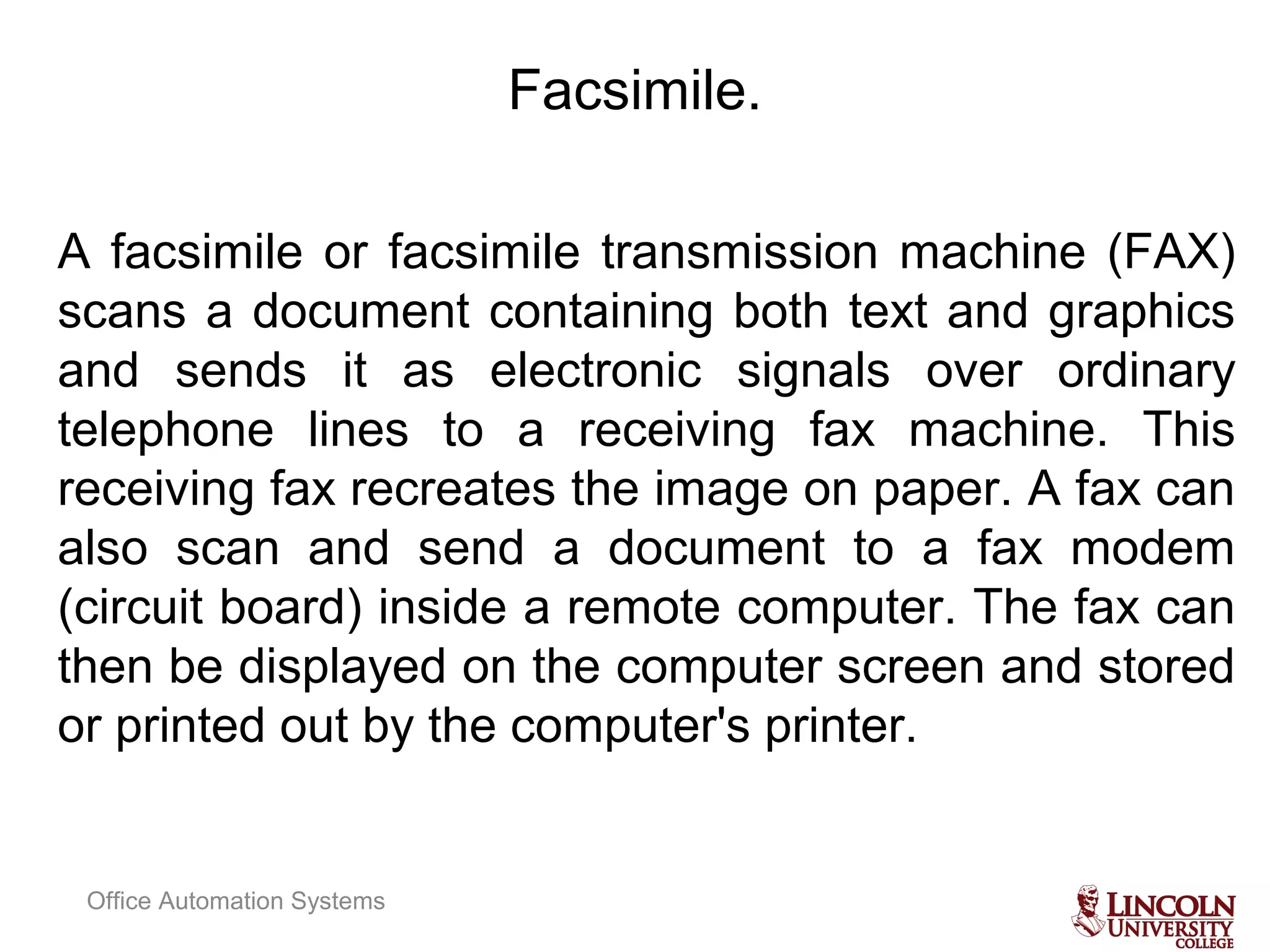 Office automation sysmtems | PPT