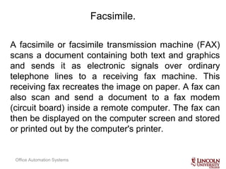 Office automation sysmtems | PPT