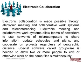 Office automation sysmtems | PPT