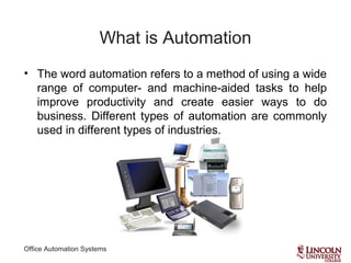 Office automation sysmtems | PPT