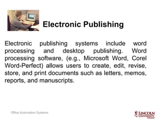 Office automation sysmtems | PPT