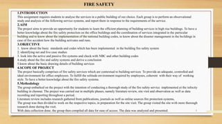 Fire safety in Office building Literature, net and live case study | PPTX