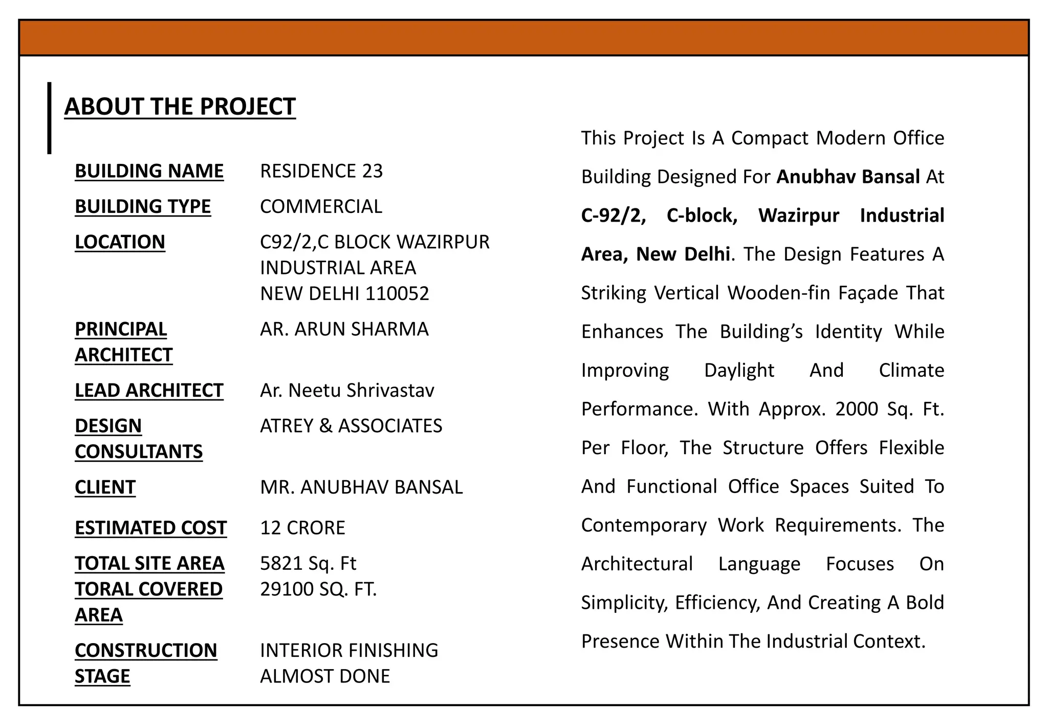 OFFICE BUILDING REPORTby aaditya chaudary in the internship | PDF