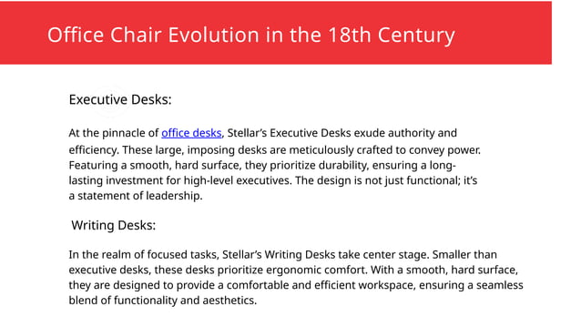 Office Chair Evolution Past, Present, Future Comfort. | PPT