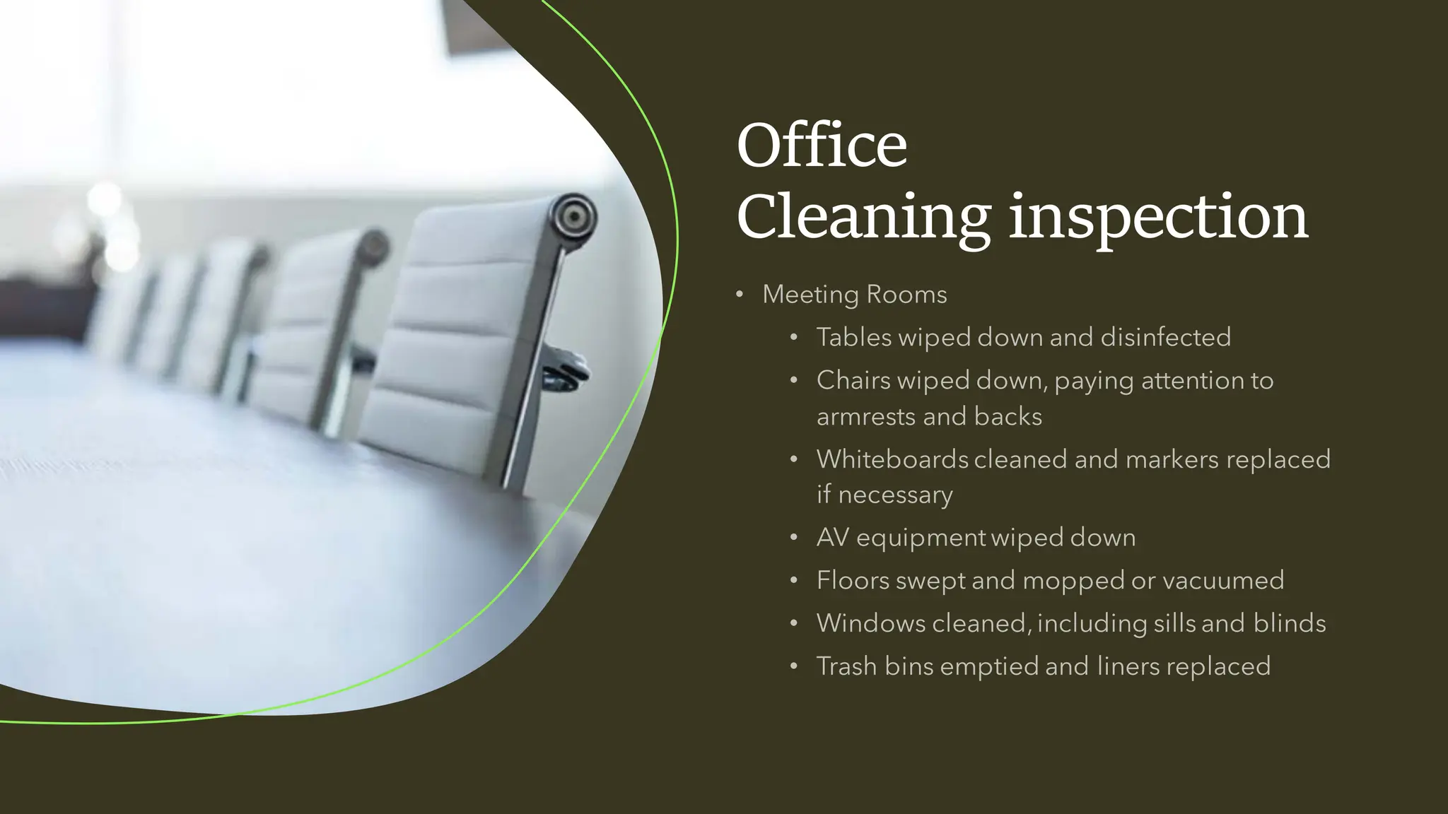 Office Cleaning inspection eAuditor Audits & Inspections | PPT