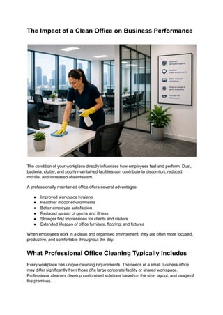 Transform Your Workplace with Expert Office Cleaning in Melbourne | PDF