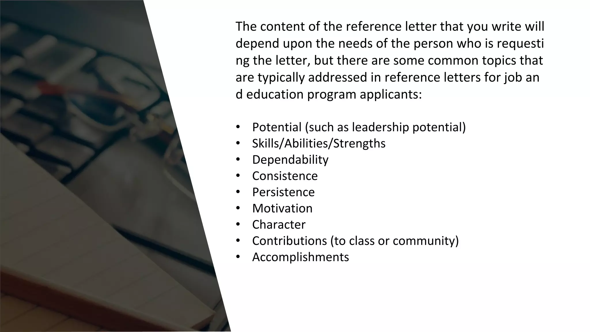 A Guide to Writing Reference Letters by Martha Jessica | PPTX | Resume Writing and Advice | Job ...
