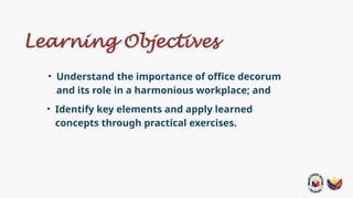 Learn the Basics of Office Decorum and Etiquette | PPTX