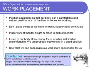 Office ergonomics by kapil | PPT