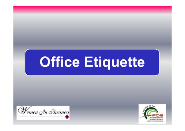 Office etiquette | PPT