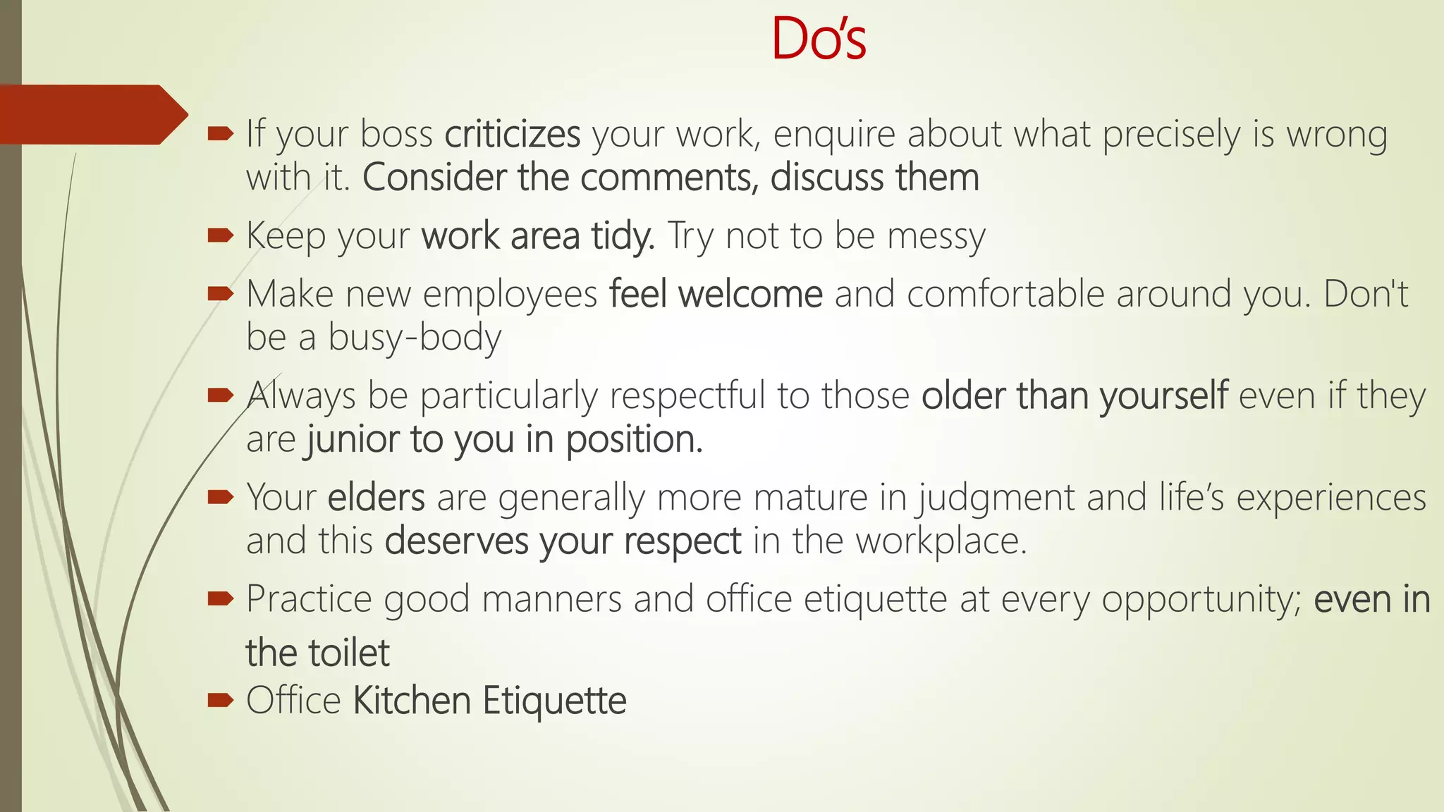 Office etiquette | PPTX