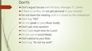 Office etiquette | PPTX