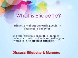 Office etiquette | PPT