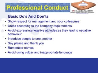 Office etiquettes and Ethics | POTX